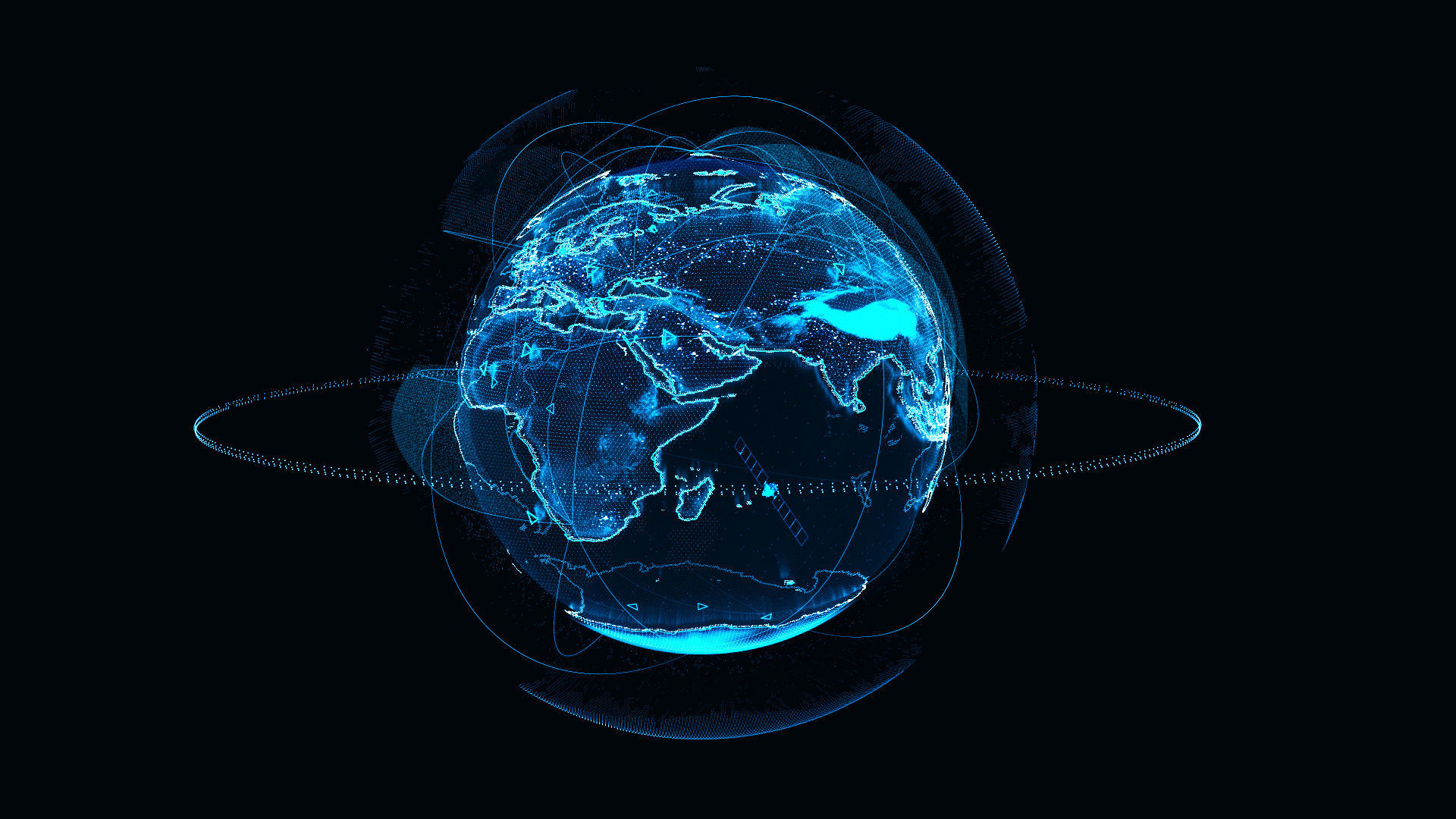 Animated Hologram Planet Earth v4 3D model animated rigged | CGTrader