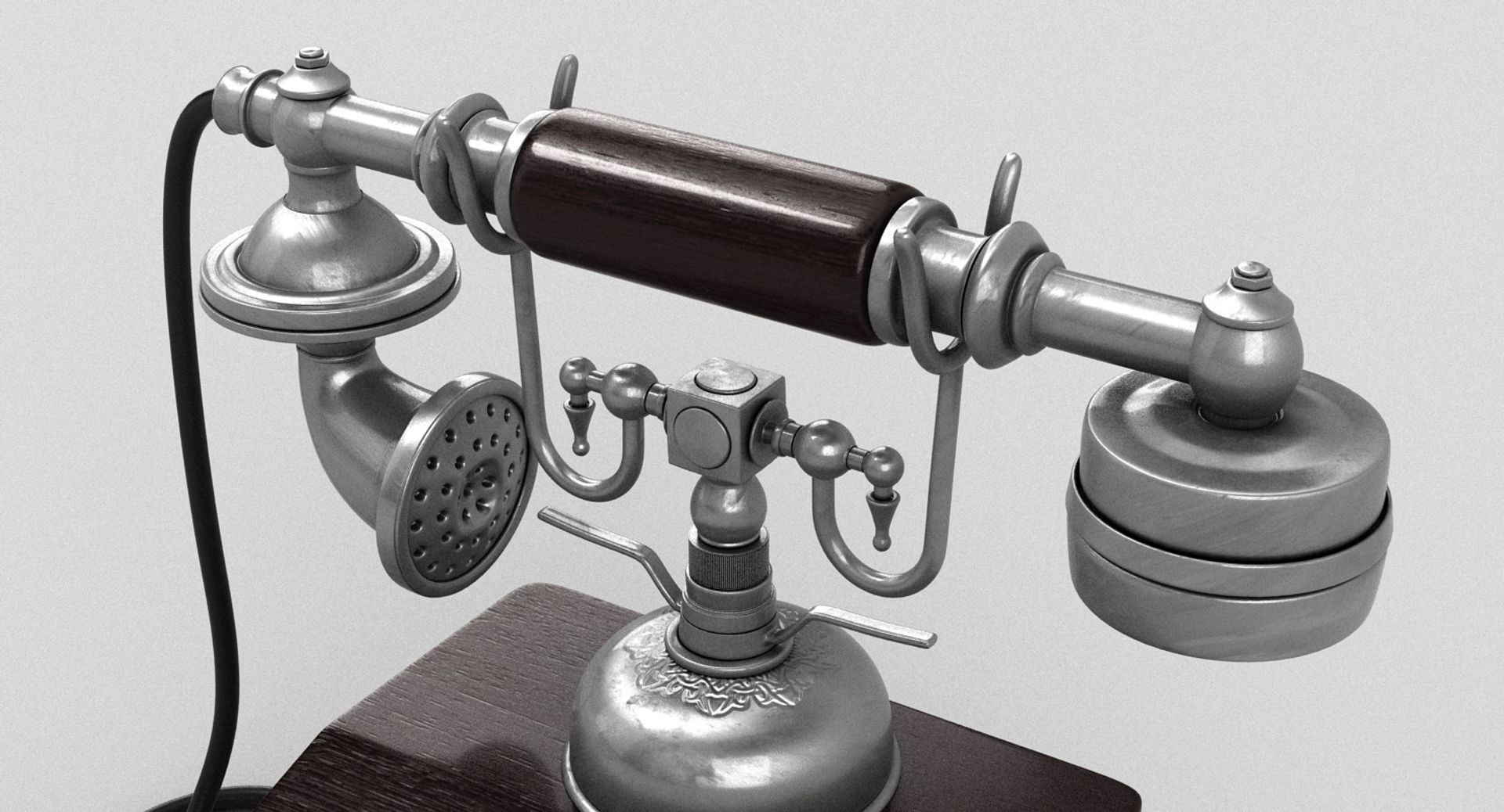 1900s Classic Rotary Telephone 01 3D model | CGTrader