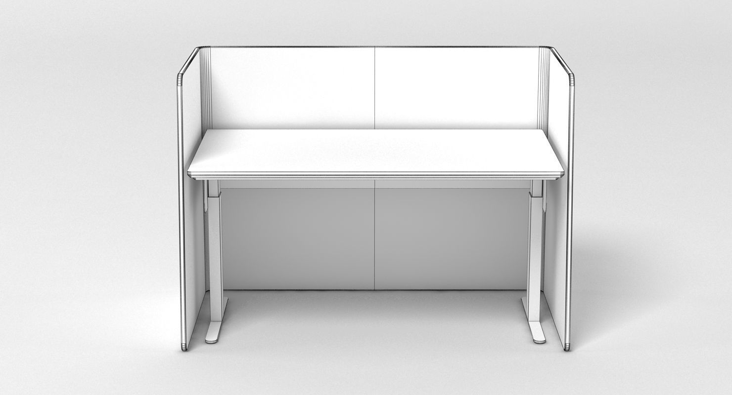 3D model Office Desk in Cubicle VR / AR / low-poly | CGTrader