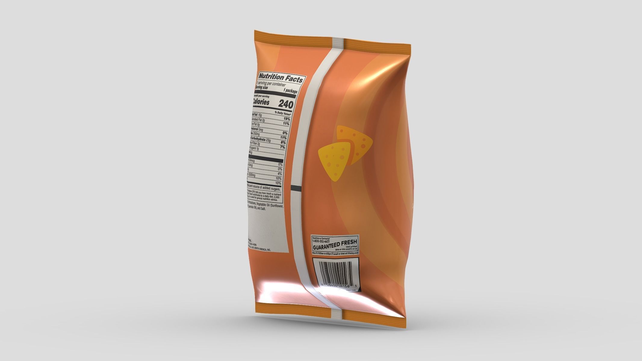 3D model Supermarket Chips 02 Low Poly PBR Realistic VR / AR / low-poly ...