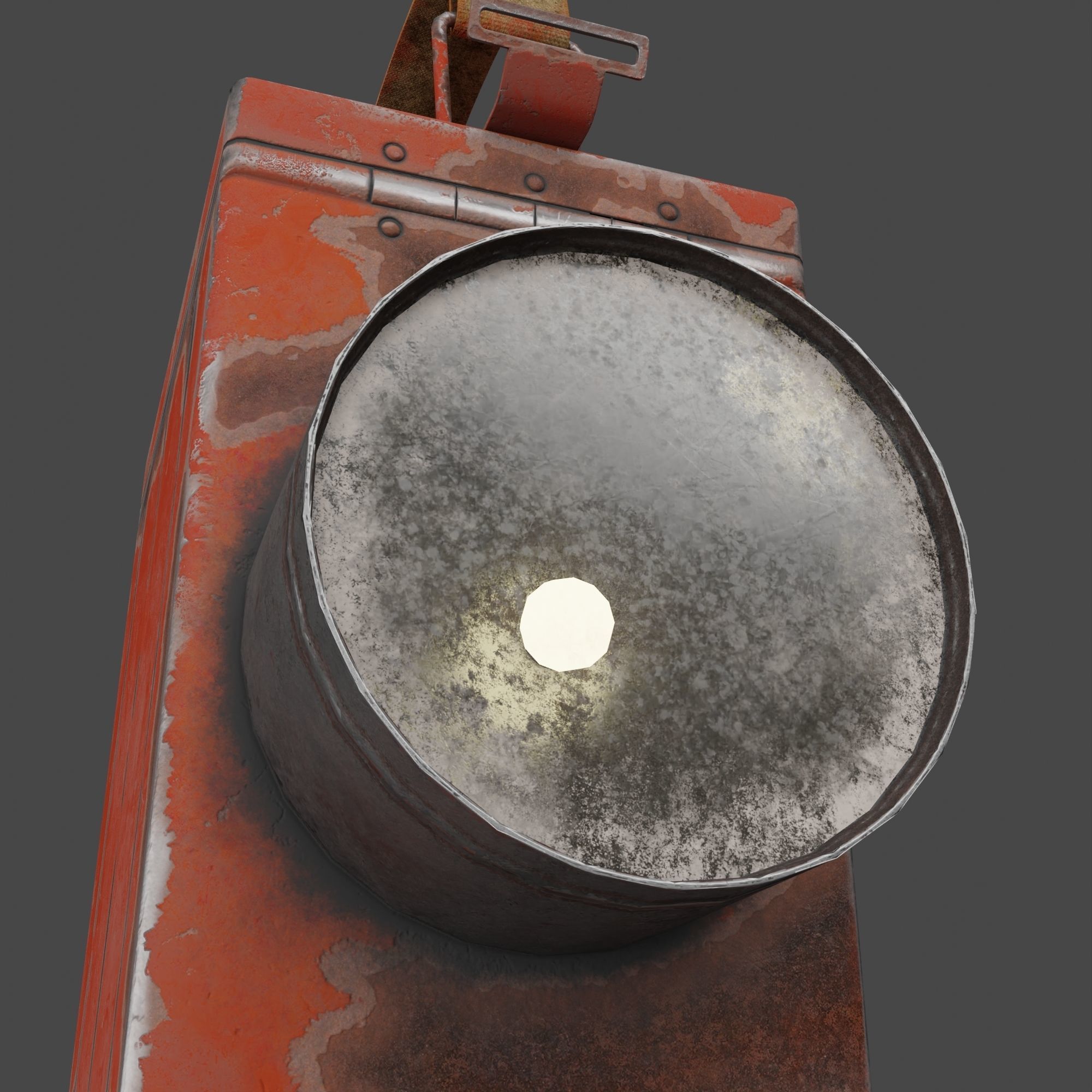 3D model Retro Flashlight in On Position with Glowing Bulb VR / AR ...
