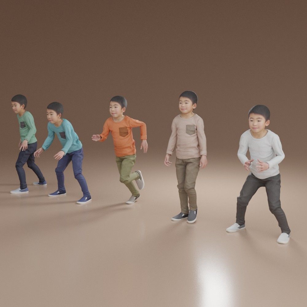 3D model Animated 3D-boy 206Taku VR / AR / low-poly | CGTrader