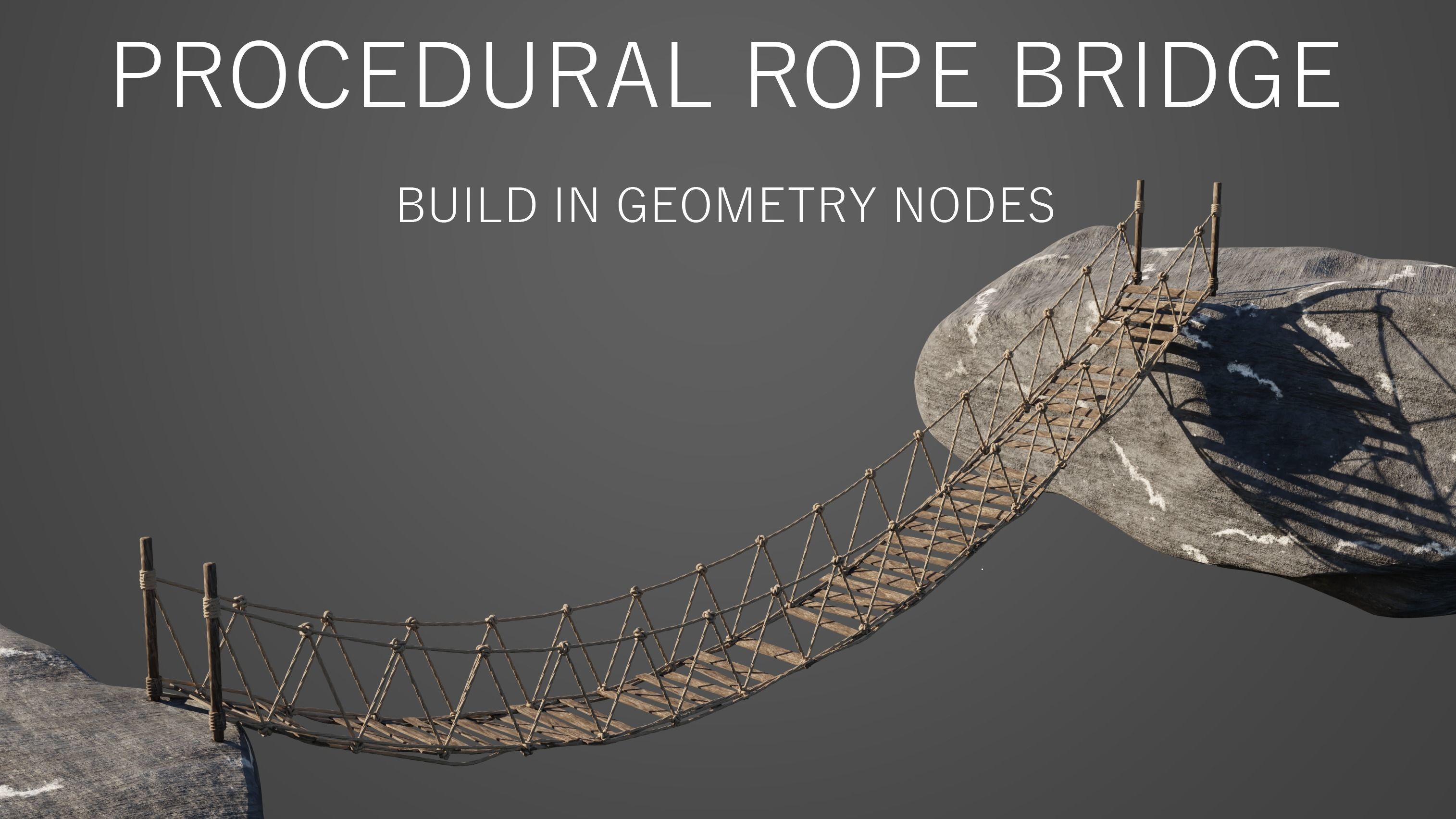 Procedural Rope Bridge - Blender Geo Nodes 3D model | CGTrader