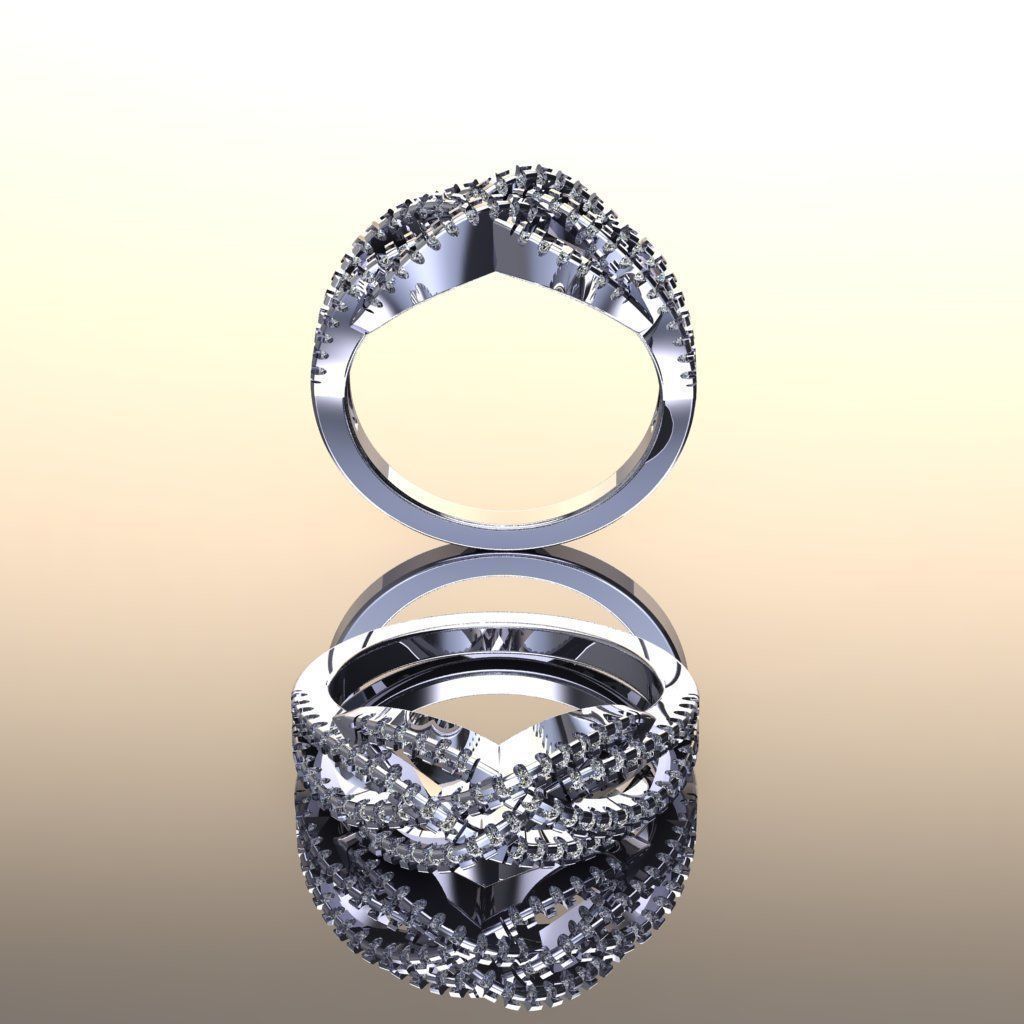 Diamond Ring For women cad file 3D model | CGTrader
