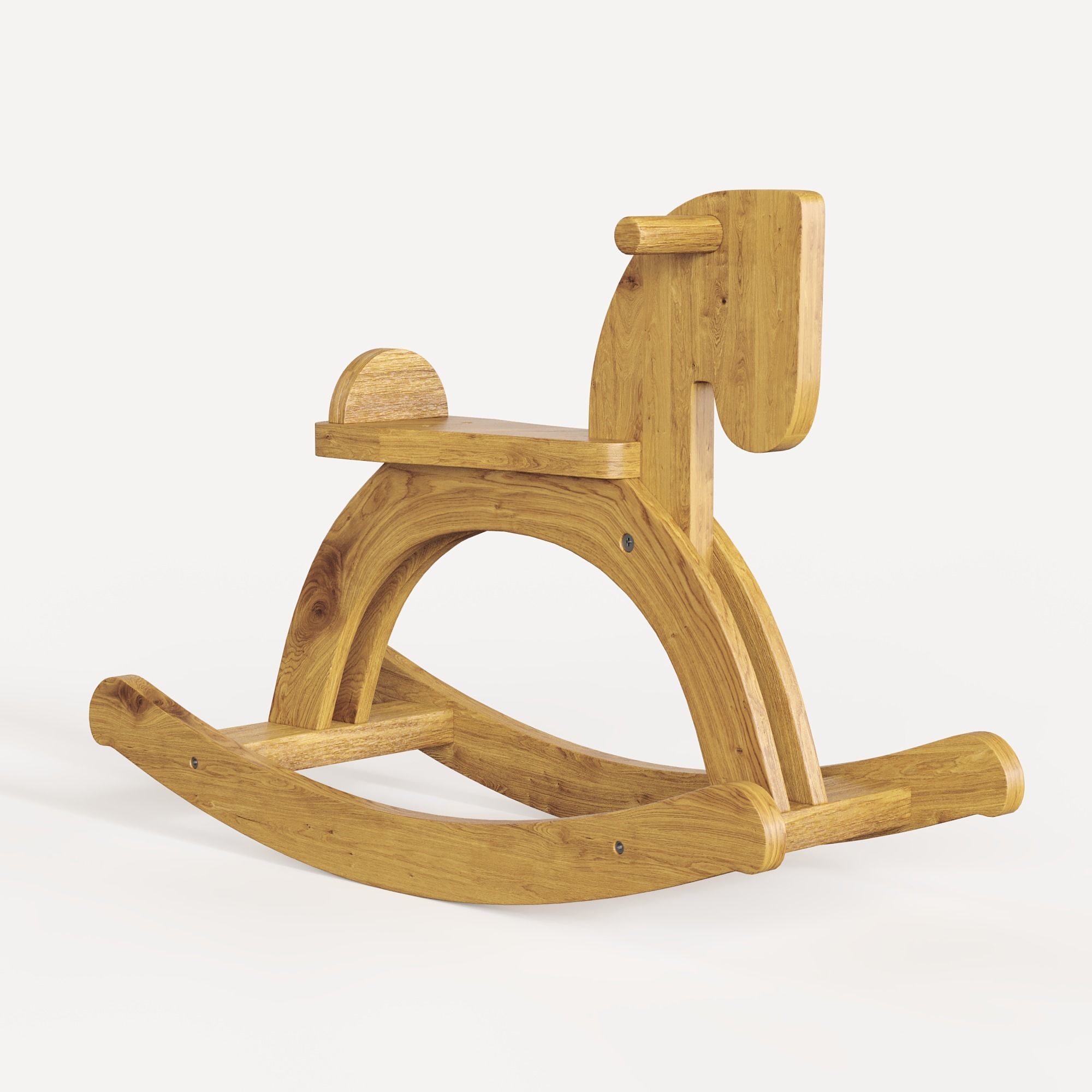 Wooden Childrens Rocking Horse 3D model | CGTrader