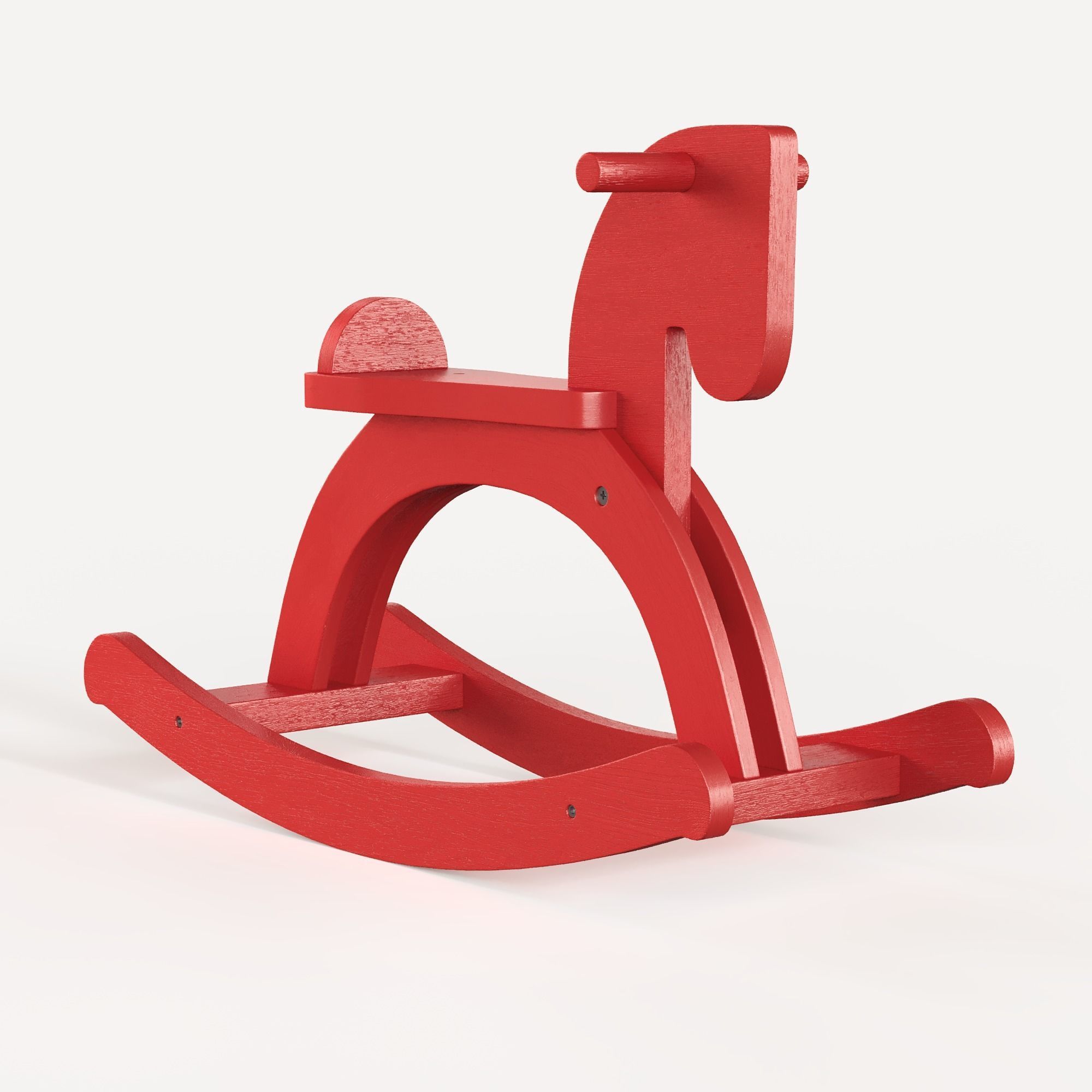 Wooden Childrens Rocking Horse 3D model | CGTrader