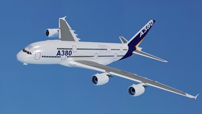 3D model AIRBUS A 380 VR / AR / low-poly | CGTrader