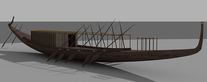 Ancient Egyptian Pharaonic sun boat 3D model | CGTrader