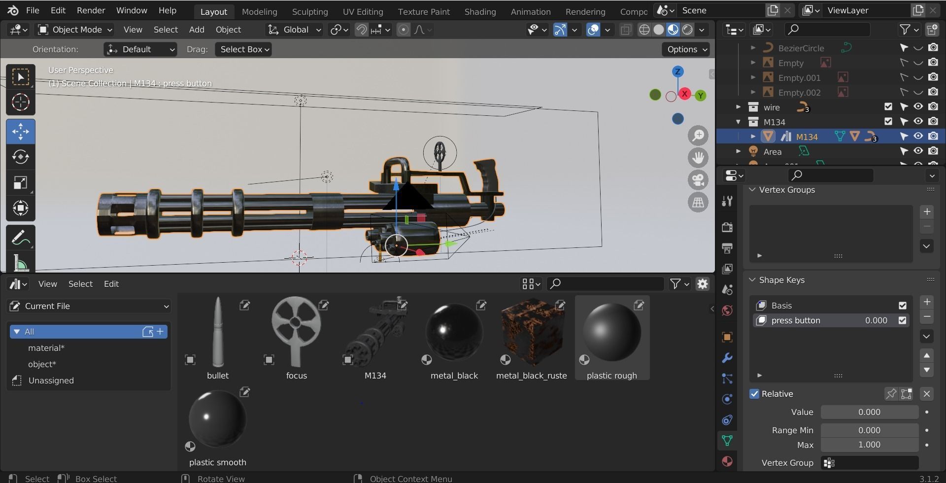 M134 minigun 3D model | CGTrader