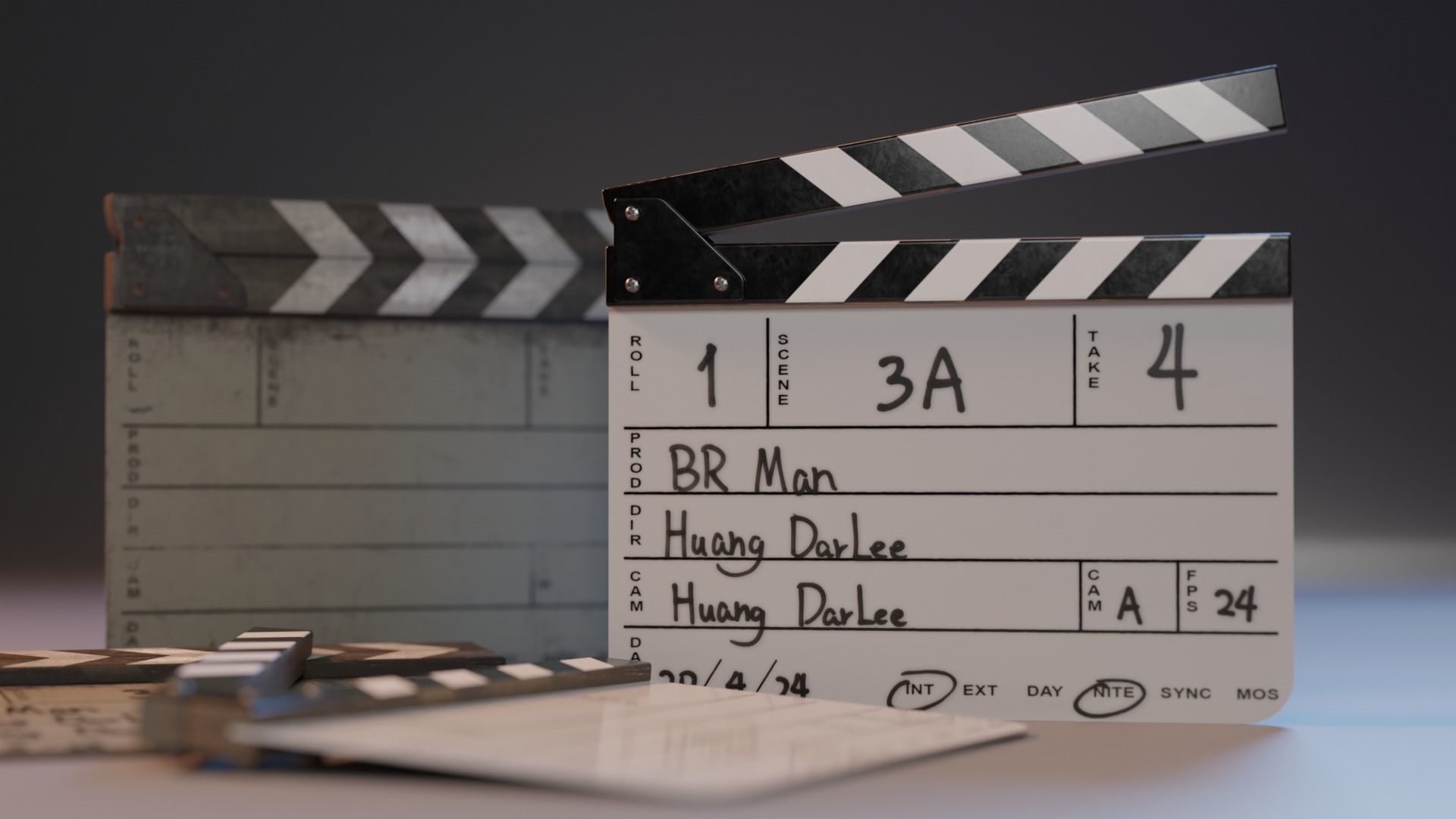 Clapperboard Film slate 3D model | CGTrader