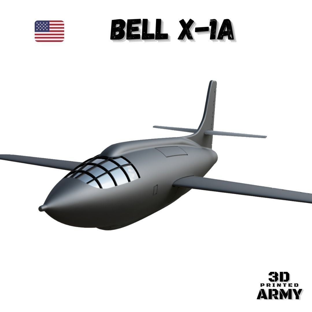 BELL X-1 A - 3D print scale model -STL 3D model 3D printable | CGTrader