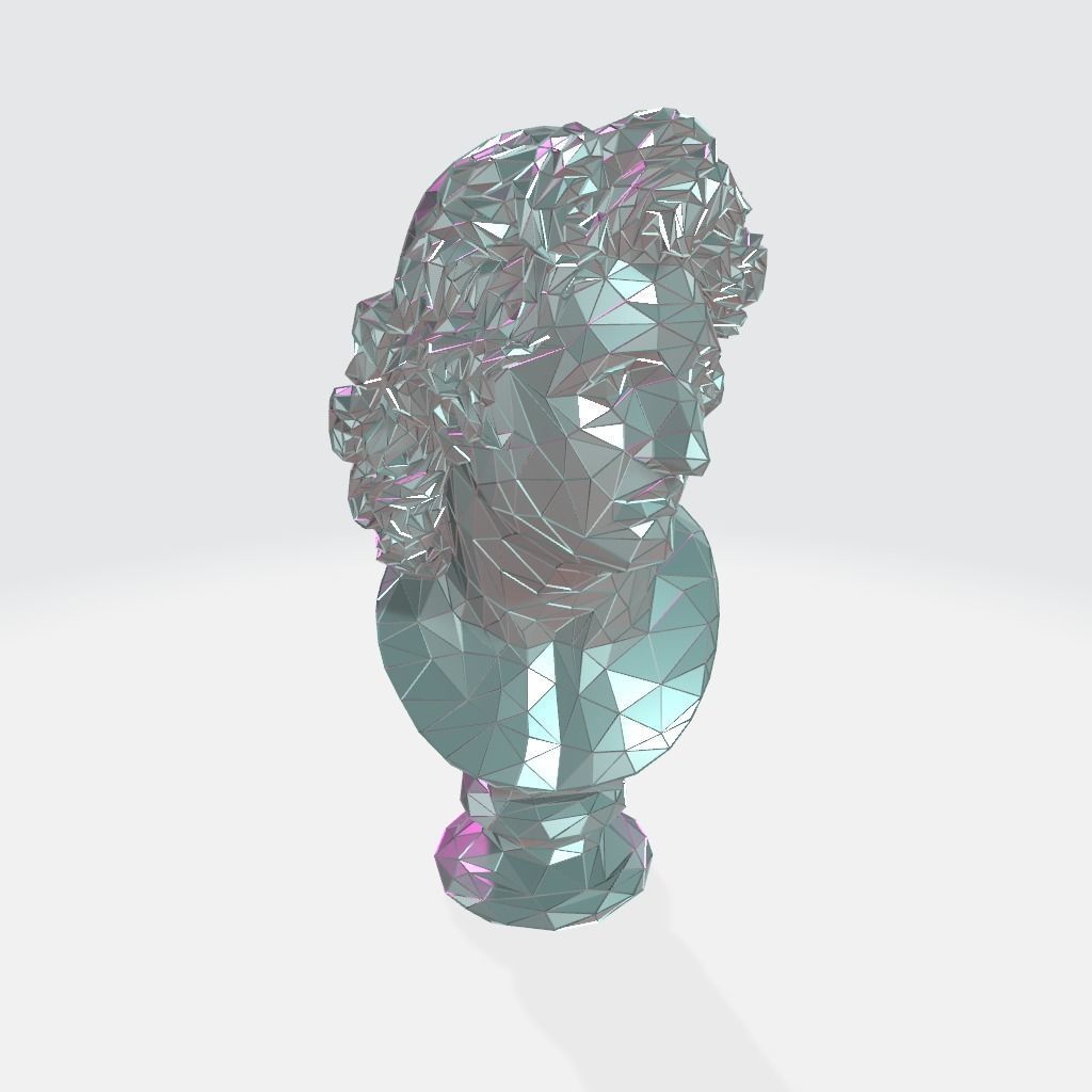 Alexander the Great bust WIREFRAME VORONOI WIREMESH MESH 3D model 3D ...