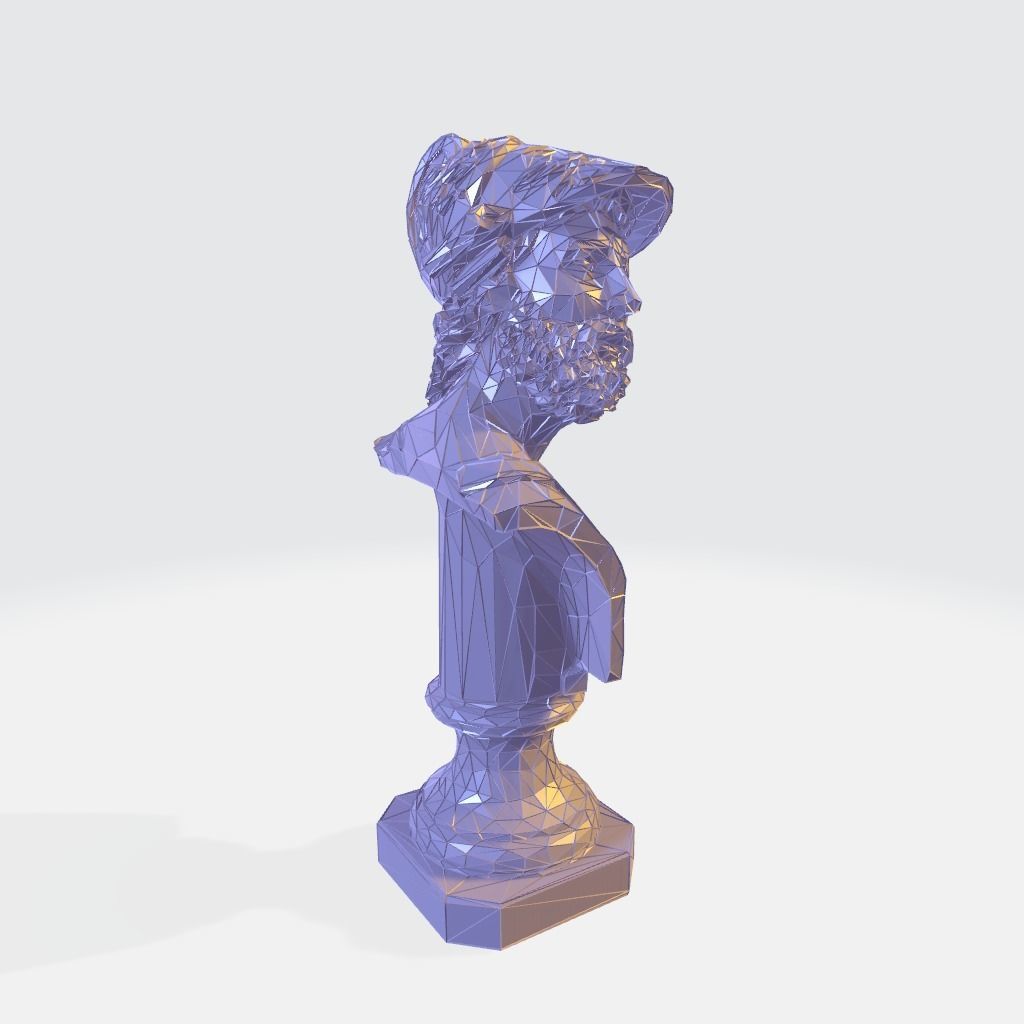 Ajax the Great bust WIREFRAME VORONOI WIREMESH MESH 3D model 3D ...