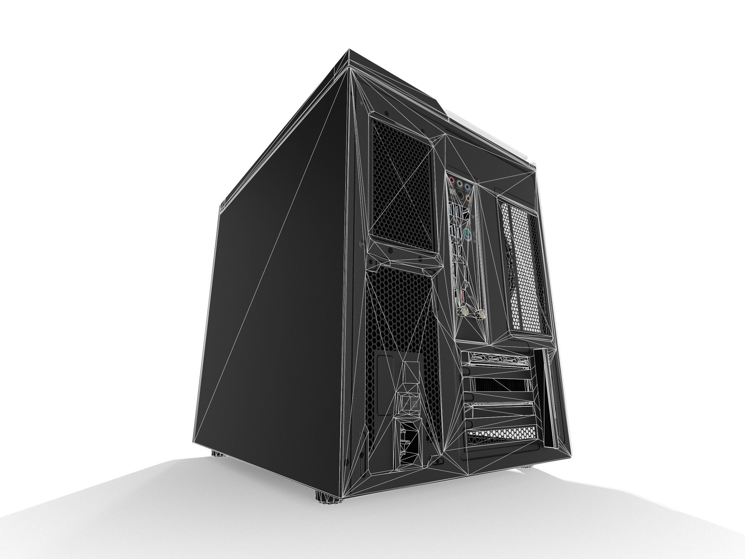 3D model CORSAIR Vengeance 6180 Gaming Computer VR / AR / low-poly ...