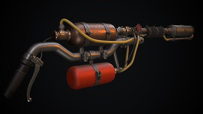 3D model Flamethrower gun VR / AR / low-poly | CGTrader