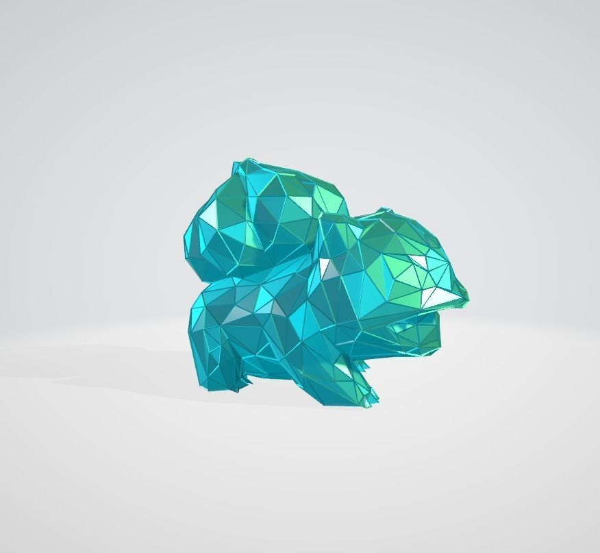 Pokemon Bulbasaur WIREFRAME VORONOI WIREMESH MESH 3D model 3D printable ...