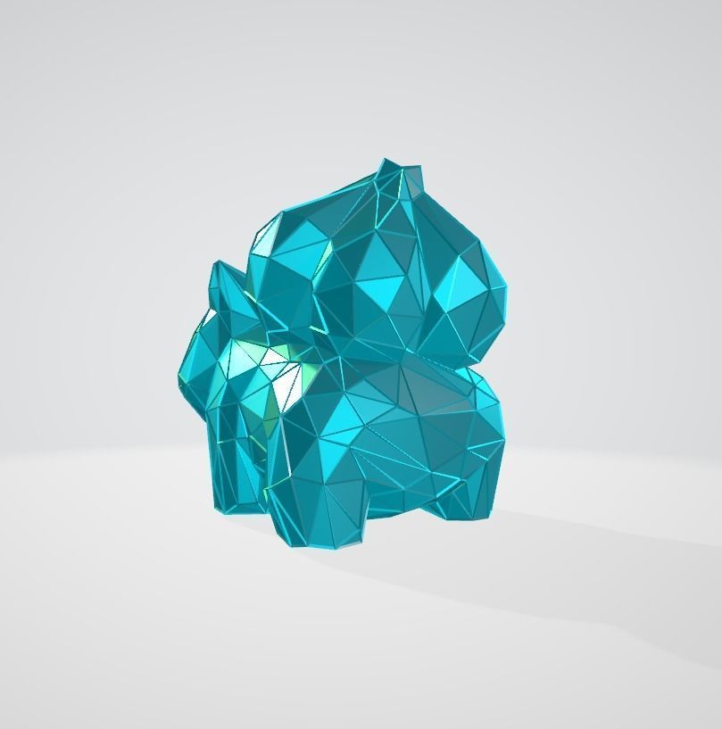 Pokemon Bulbasaur WIREFRAME VORONOI WIREMESH MESH 3D model 3D printable ...