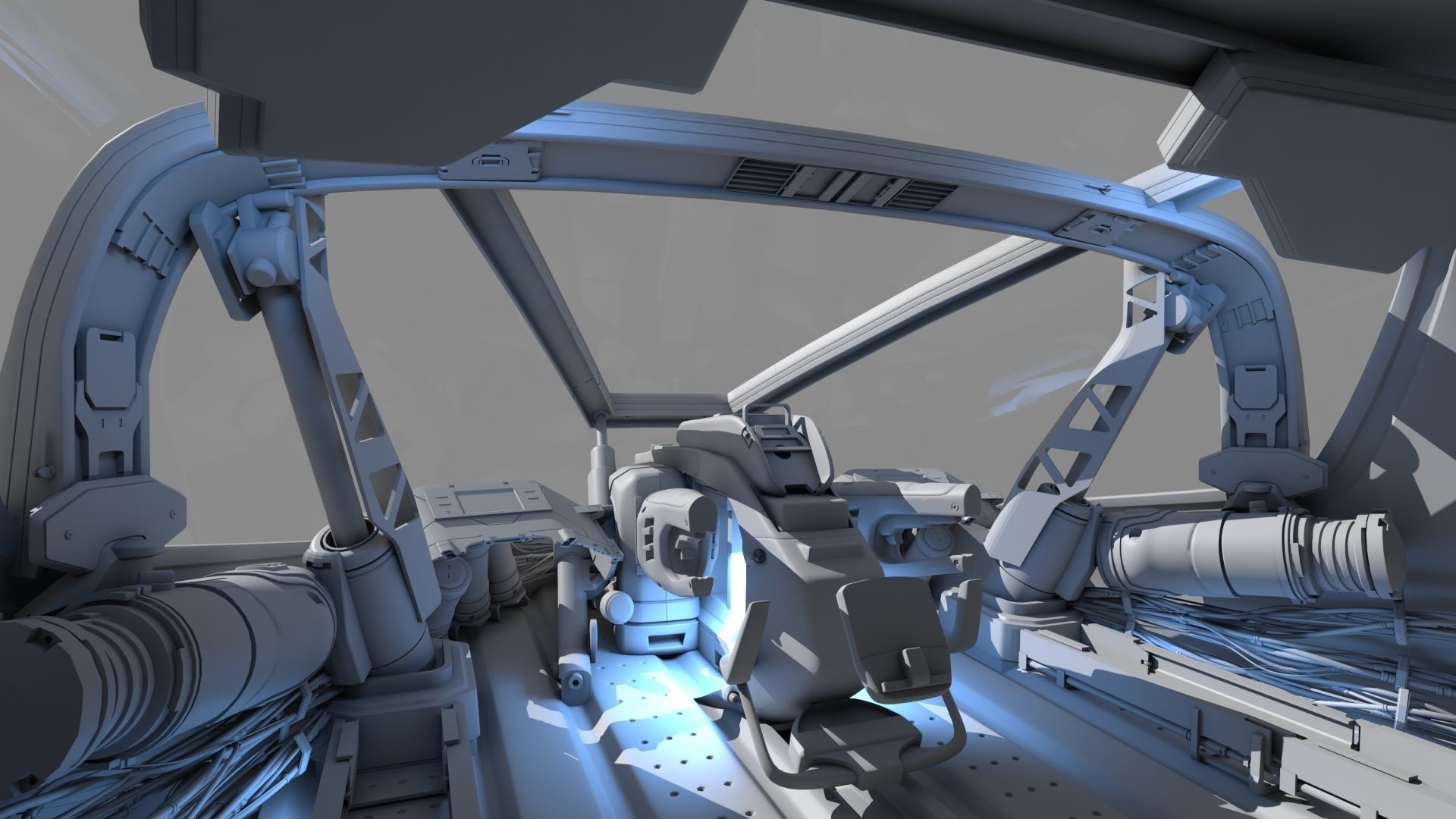 Spaceship Cockpit v2 3D model | CGTrader