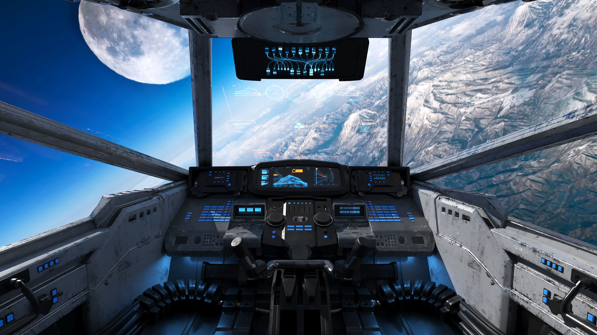 Spaceship Cockpit v3 3D model | CGTrader