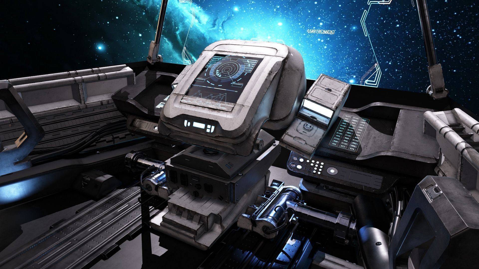 3D model Spaceship Cockpit v1 Lowpoly PBR VR / AR / low-poly | CGTrader