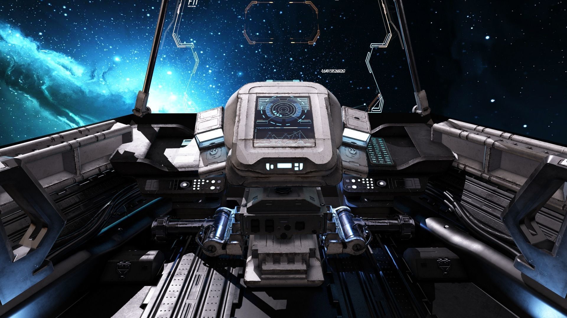 3D model Spaceship Cockpit v1 Lowpoly PBR VR / AR / low-poly | CGTrader