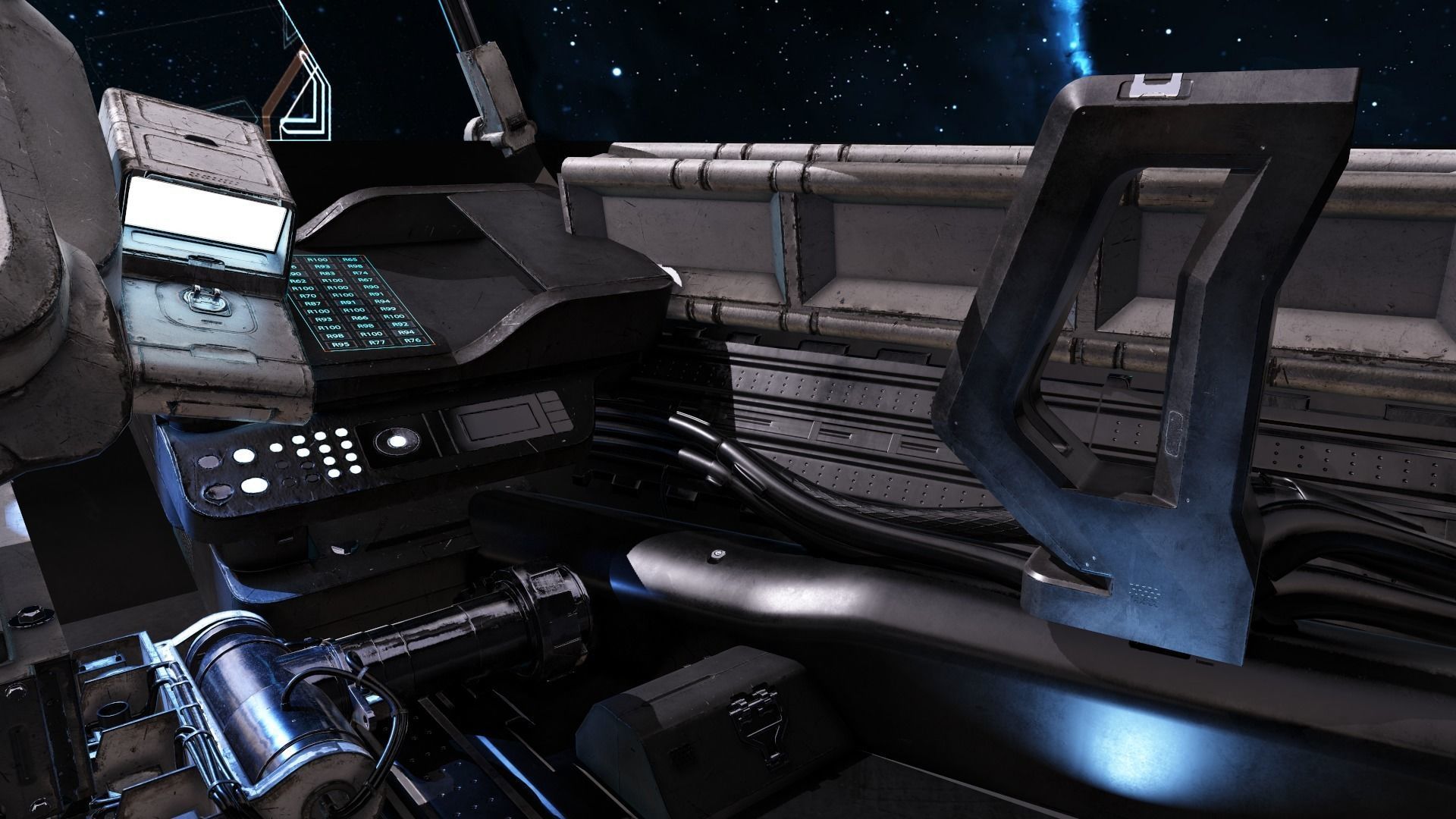 3D model Spaceship Cockpit v1 Lowpoly PBR VR / AR / low-poly | CGTrader