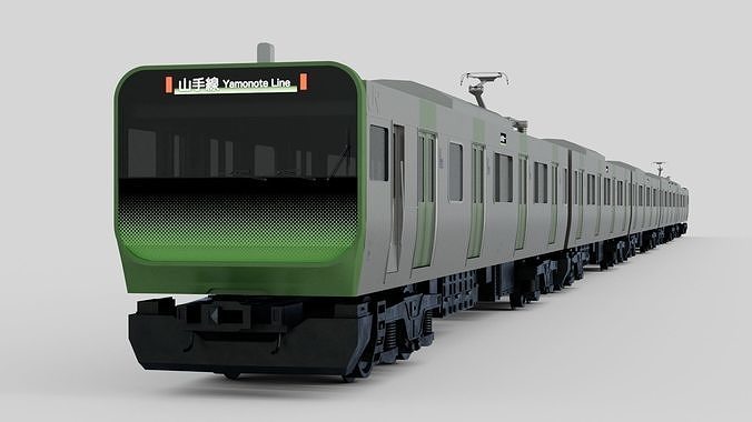 3D model Low poly Japanese Rail Train E235 Series VR / AR / low-poly | CGTrader