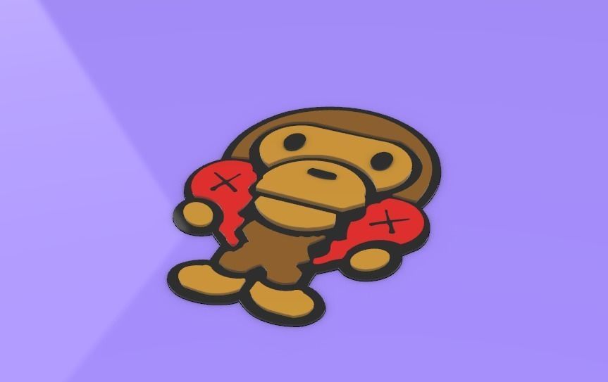 Bape baby milo printable model 3D model 3D printable | CGTrader