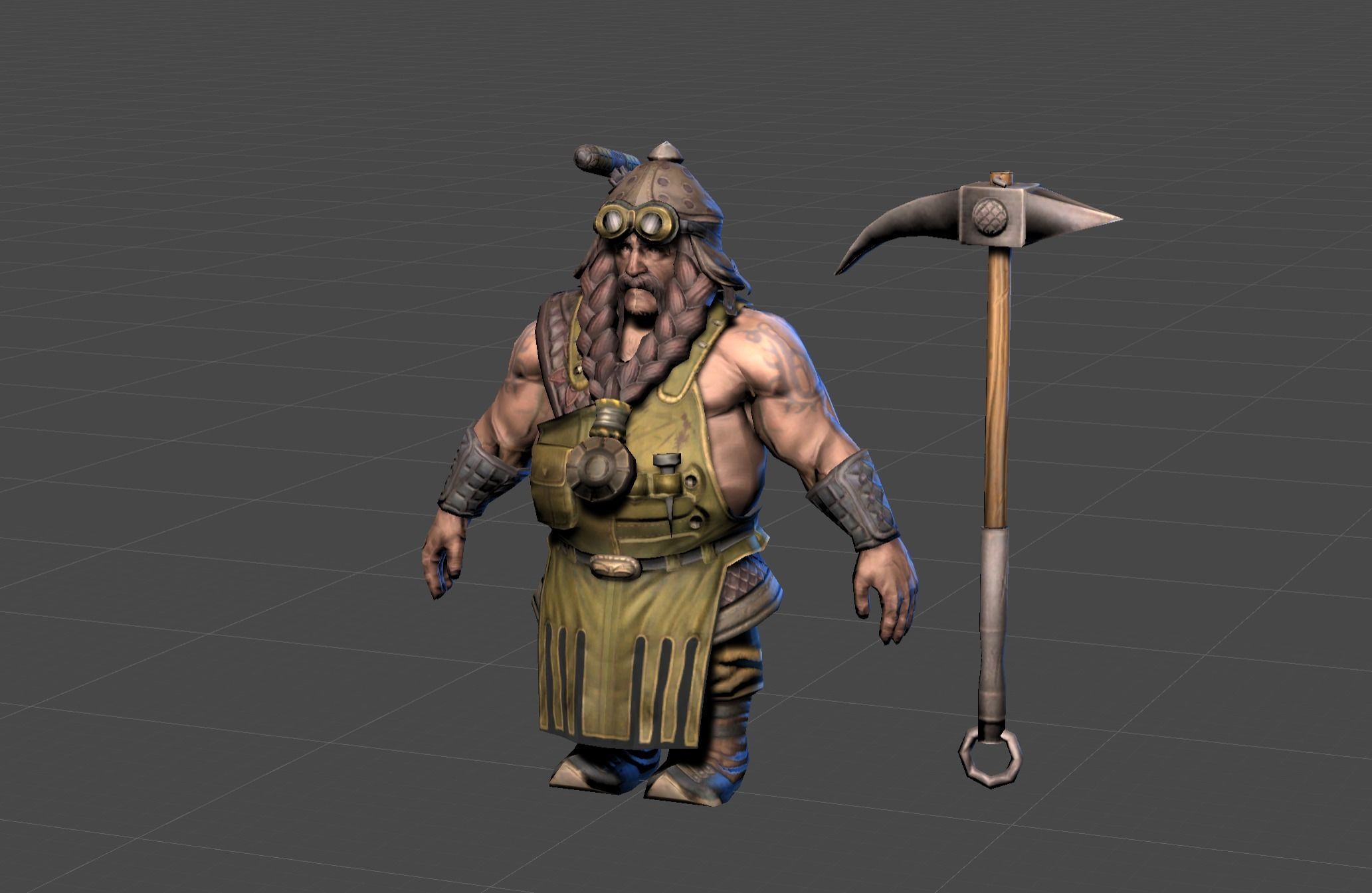 3D model Dwarf Miner VR / AR / low-poly | CGTrader