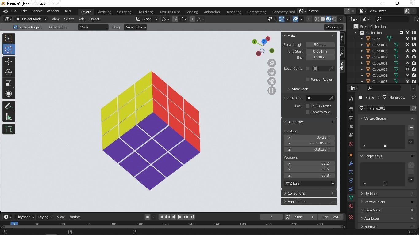 Magic cube low poly 3d model Magic Cube free VR / AR / low-poly 3D ...
