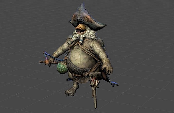 3D model Pirate Duck Chief Mutant VR / AR / low-poly | CGTrader
