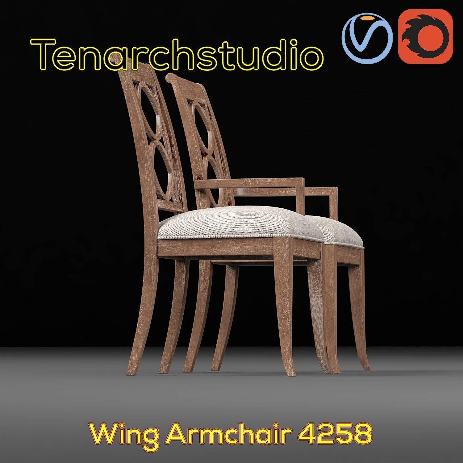 tenarchstudio Baratta Asher Chair 4260 render ready vray corona 3D ...