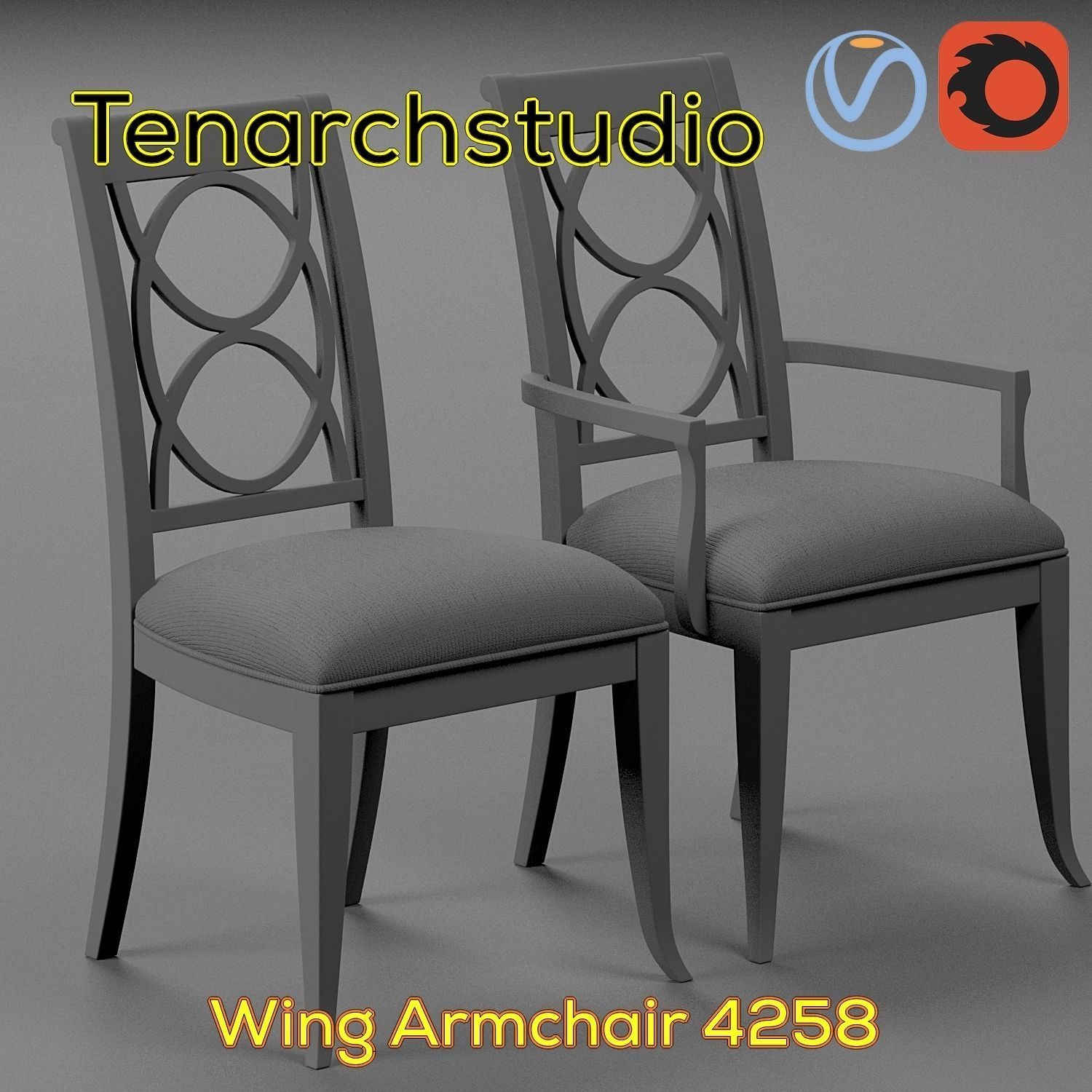 tenarchstudio Baratta Asher Chair 4260 render ready vray corona 3D ...