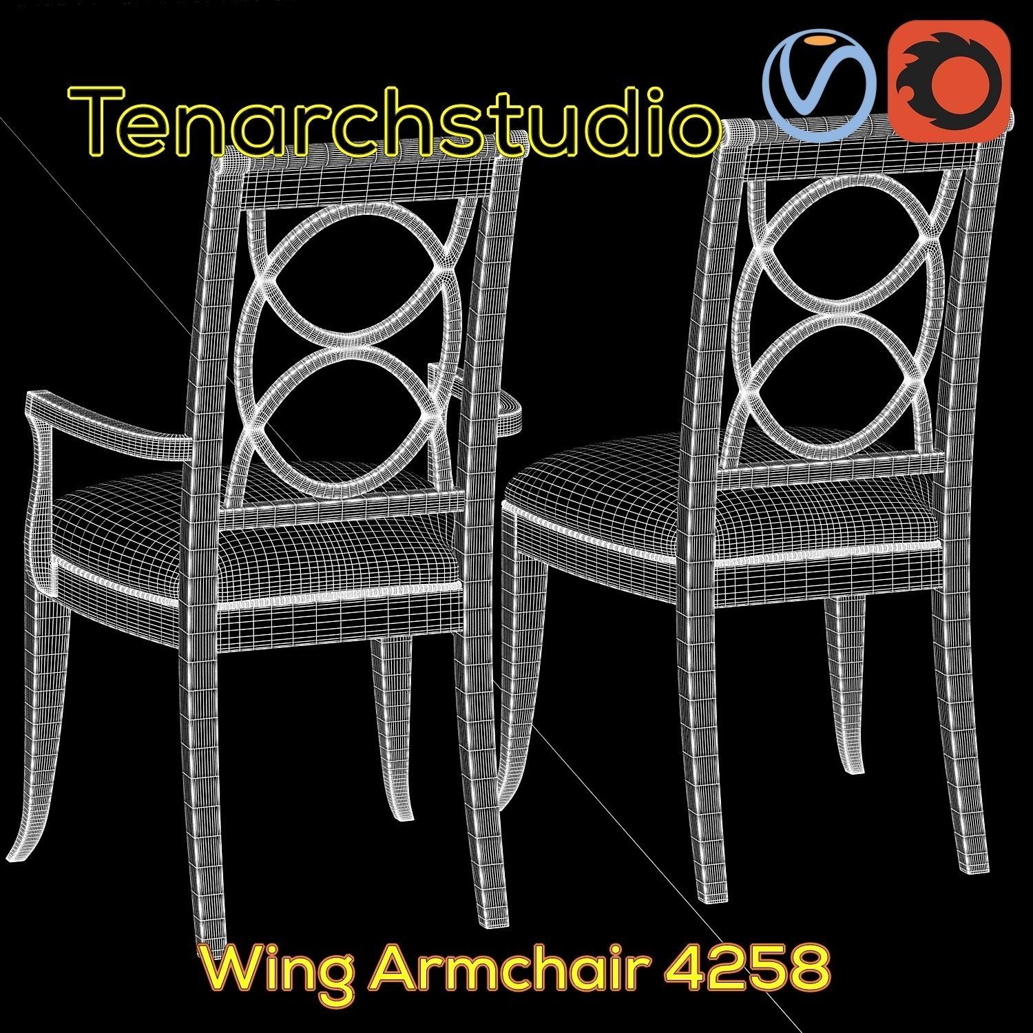 tenarchstudio Baratta Asher Chair 4260 render ready vray corona 3D ...
