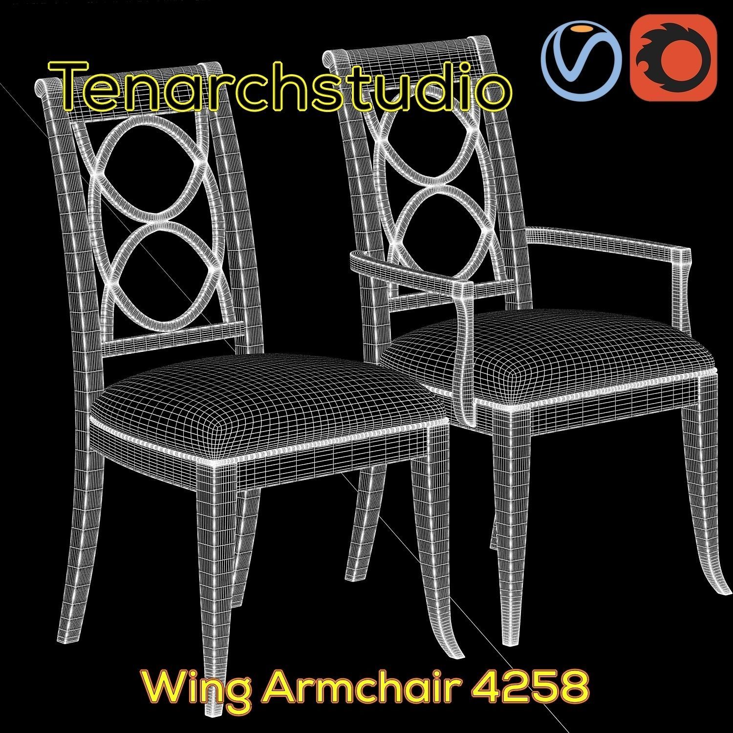 tenarchstudio Baratta Asher Chair 4260 render ready vray corona 3D ...