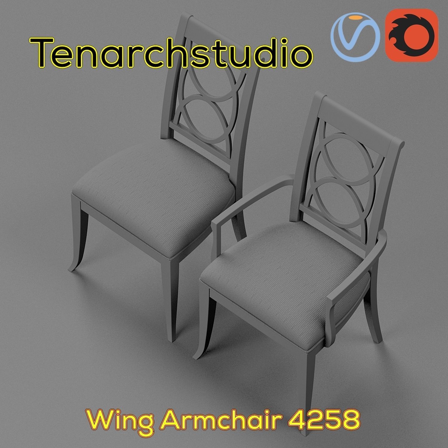 tenarchstudio Baratta Asher Chair 4260 render ready vray corona 3D ...