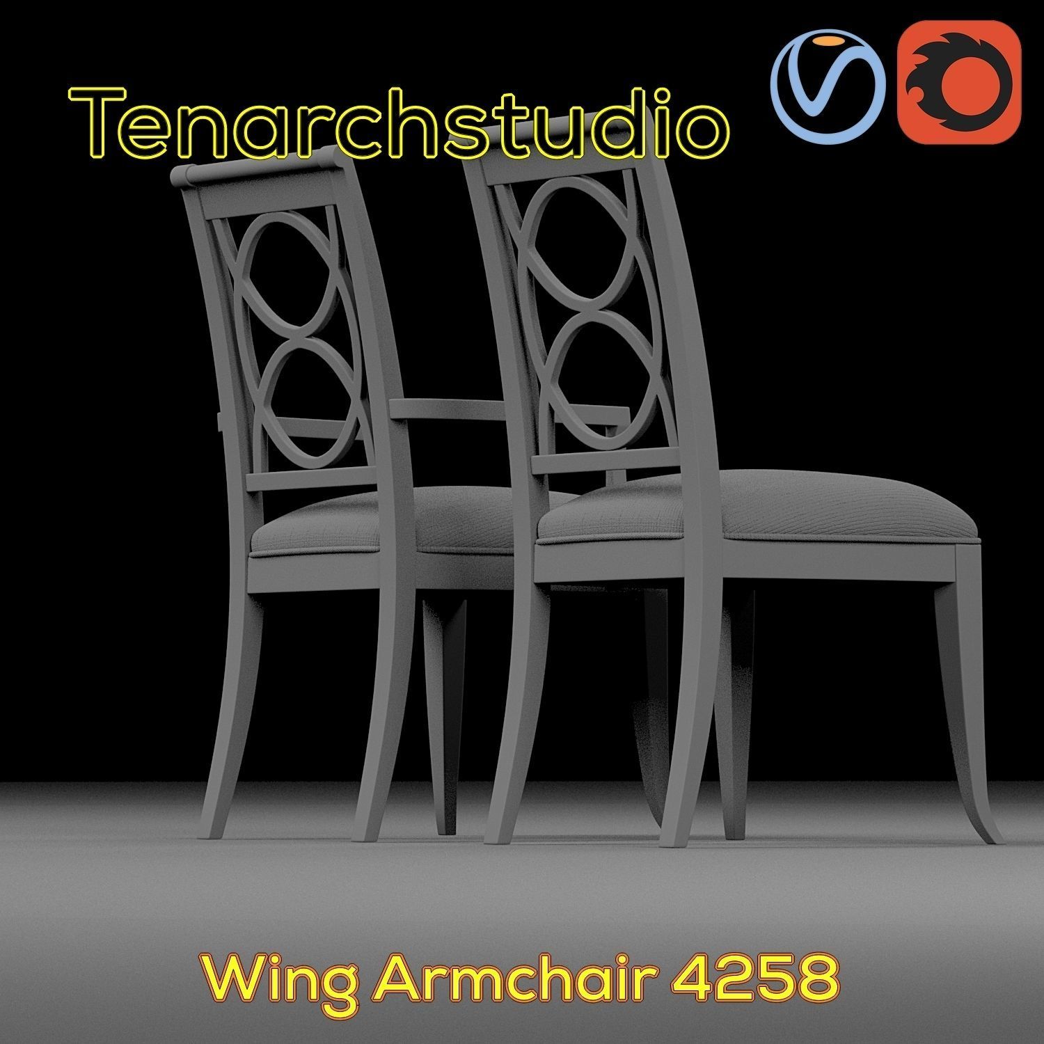 tenarchstudio Baratta Asher Chair 4260 render ready vray corona 3D ...