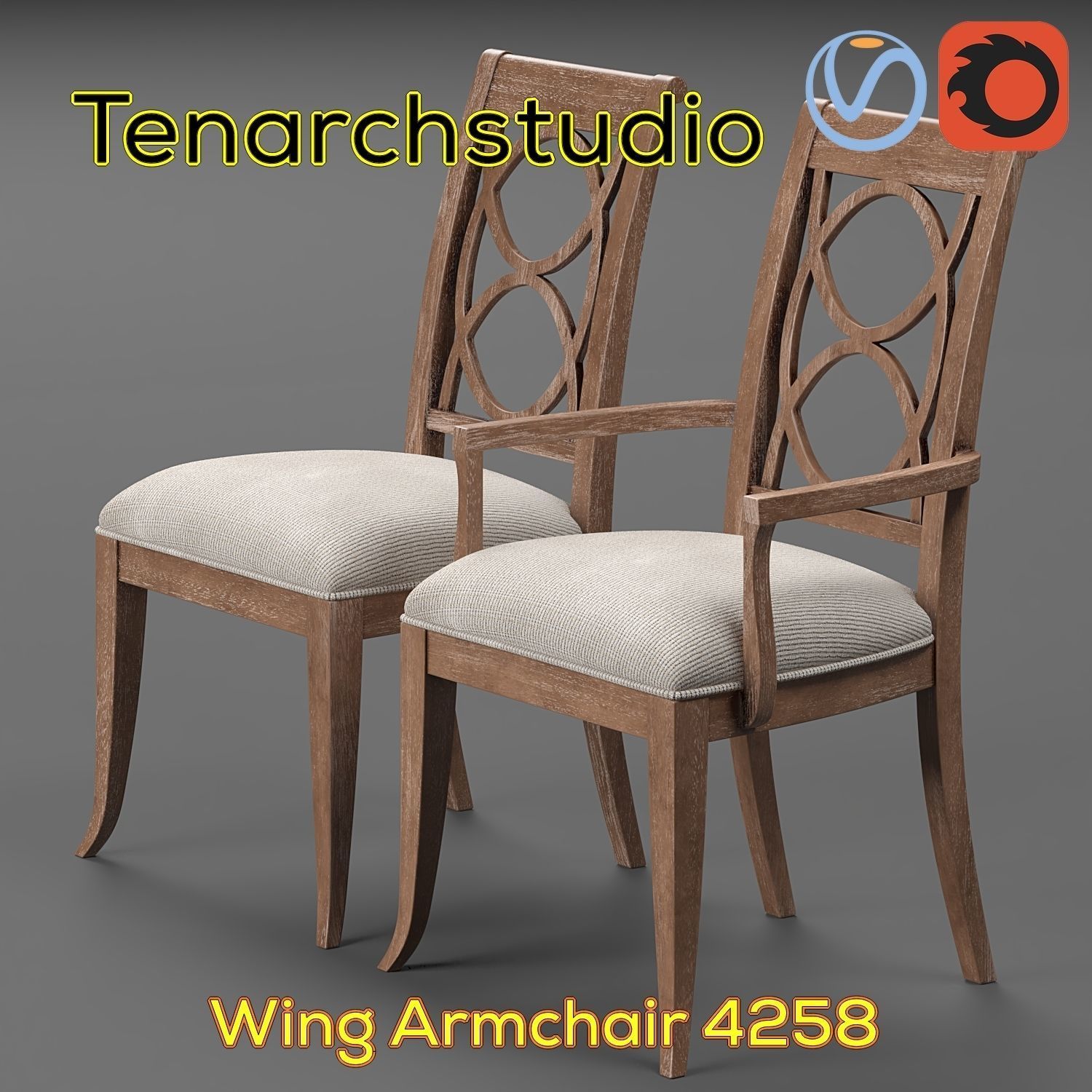 tenarchstudio Baratta Asher Chair 4260 render ready vray corona 3D ...
