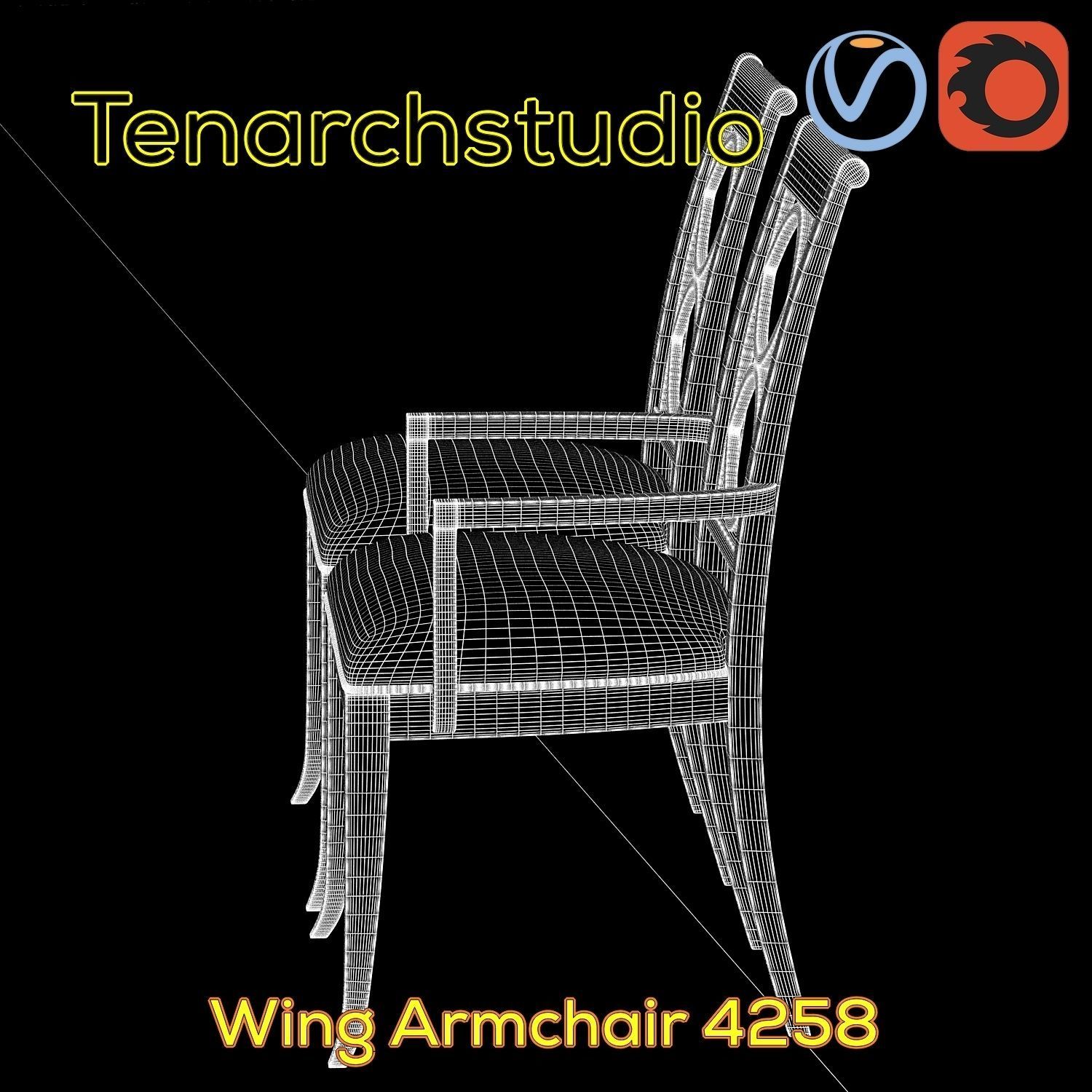 tenarchstudio Baratta Asher Chair 4260 render ready vray corona 3D ...
