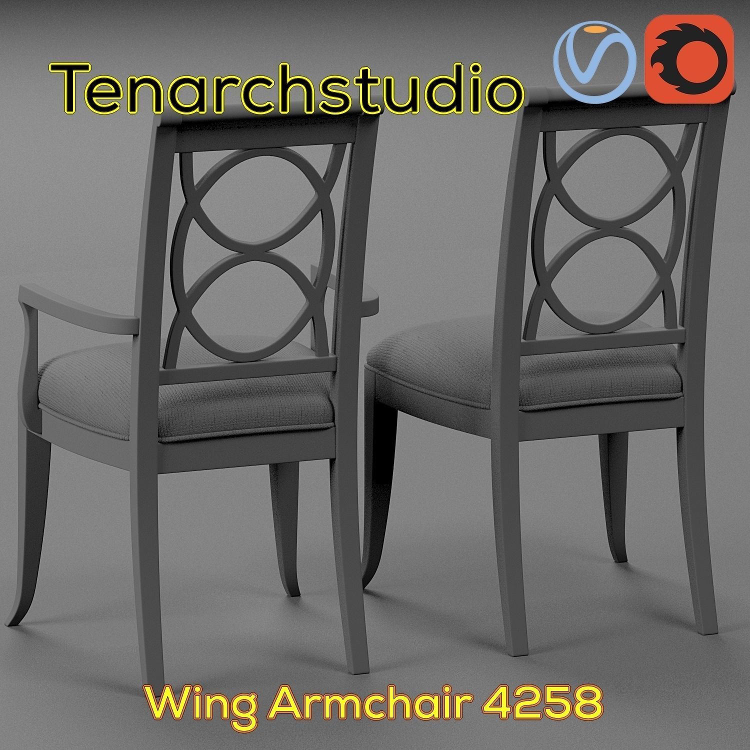 tenarchstudio Baratta Asher Chair 4260 render ready vray corona 3D ...
