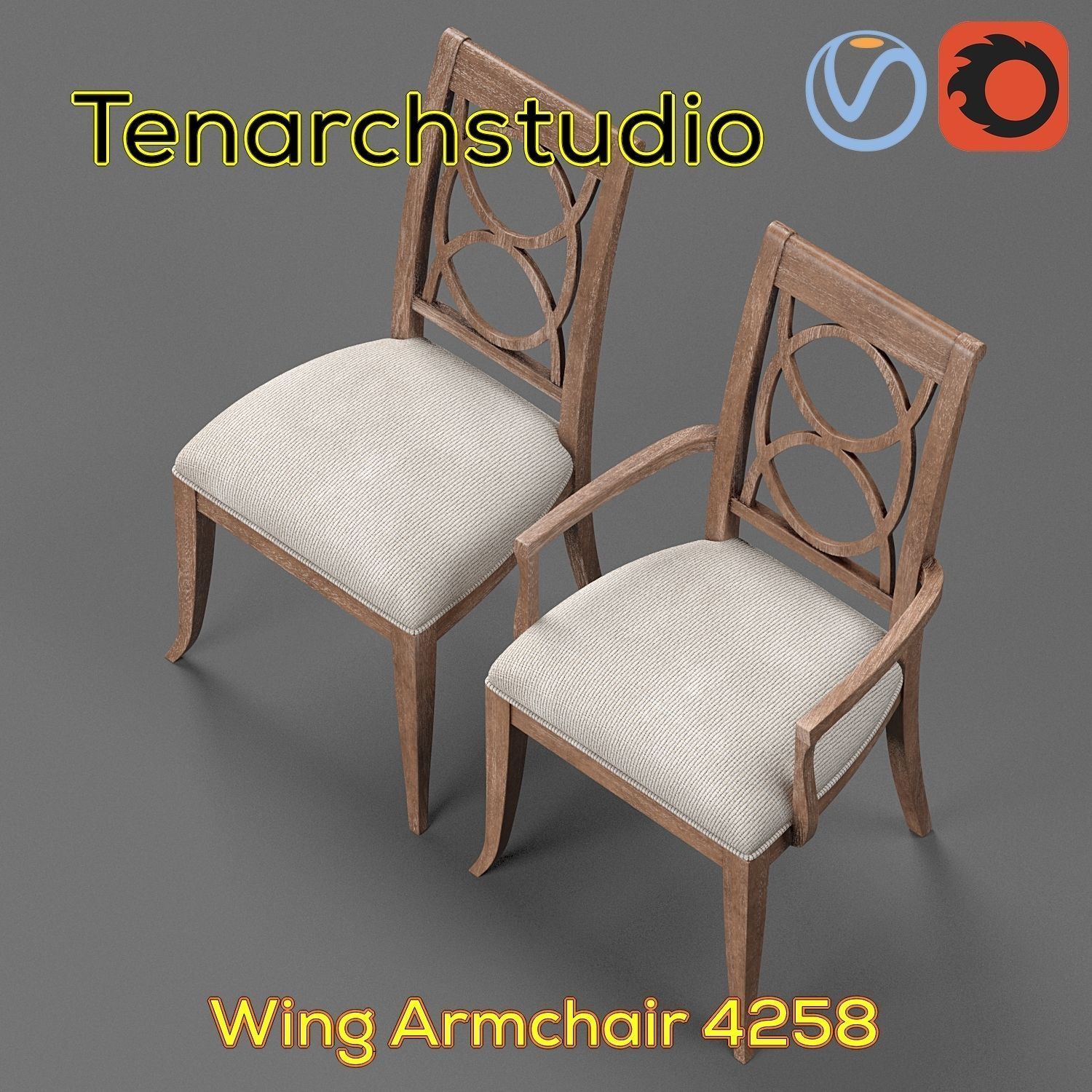 tenarchstudio Baratta Asher Chair 4260 render ready vray corona 3D ...