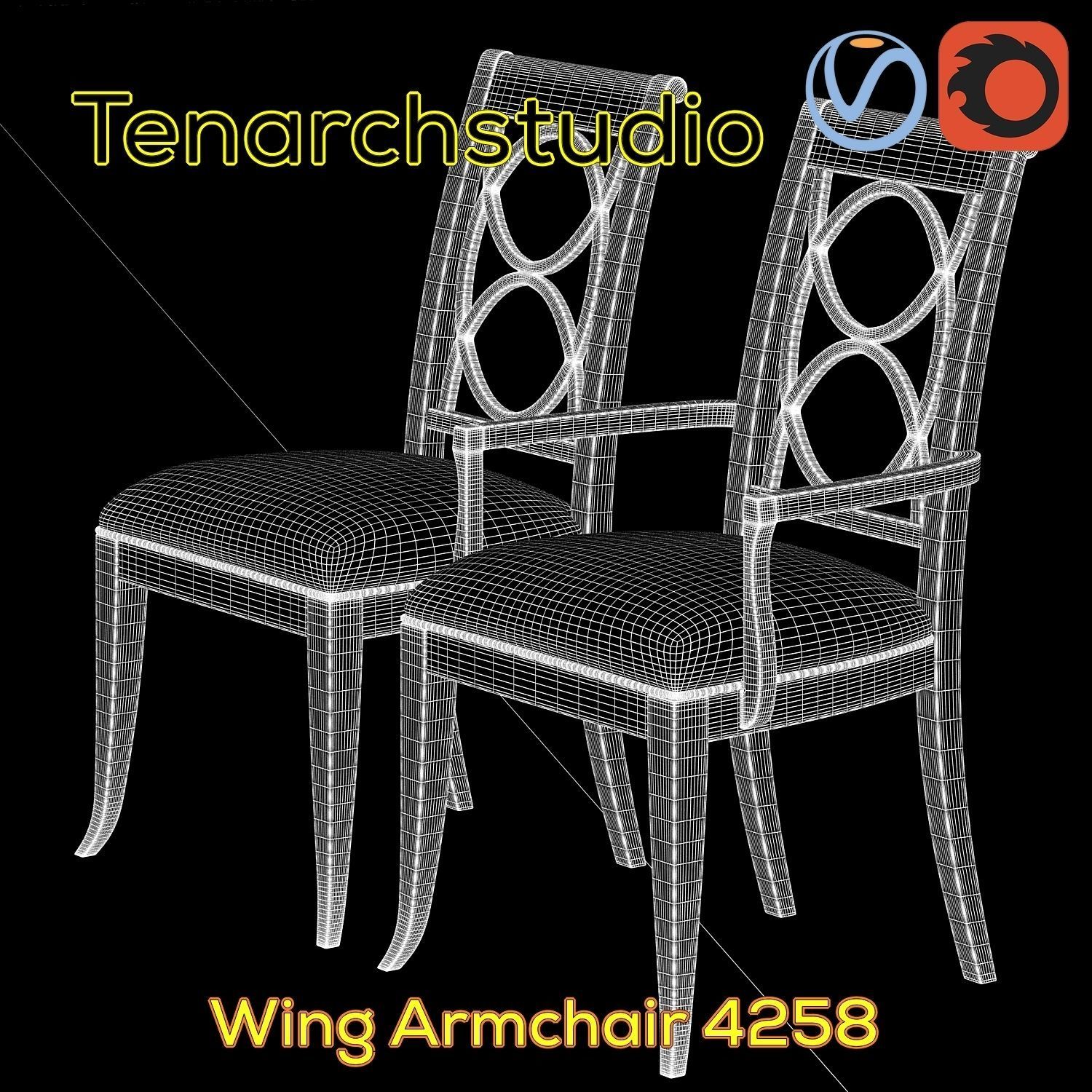 tenarchstudio Baratta Asher Chair 4260 render ready vray corona 3D ...