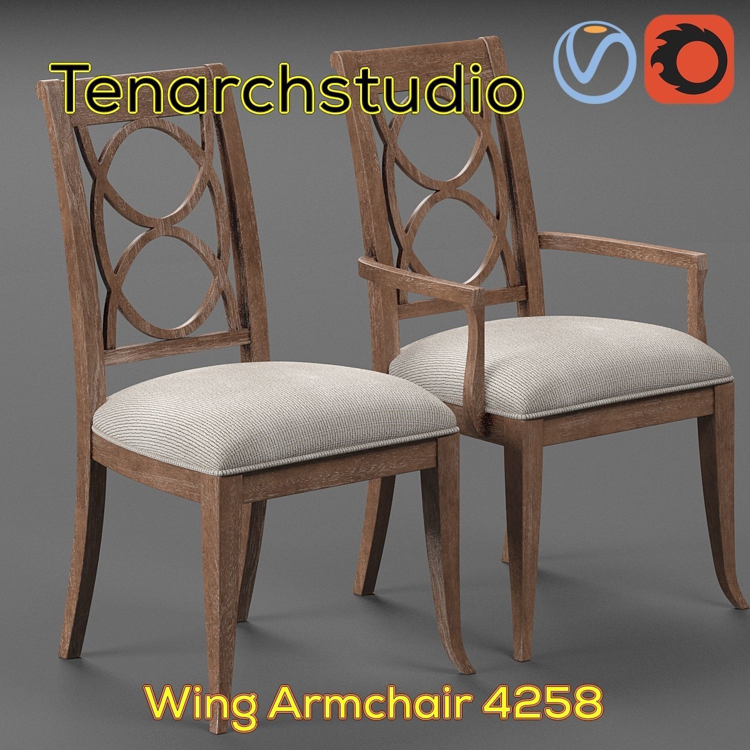 tenarchstudio Baratta Asher Chair 4260 render ready vray corona 3D ...