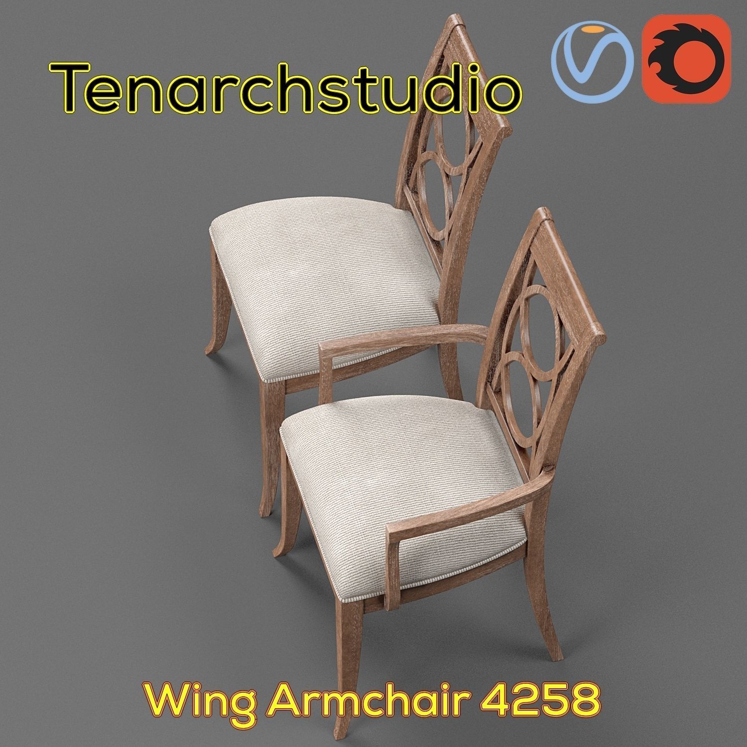 tenarchstudio Baratta Asher Chair 4260 render ready vray corona 3D ...