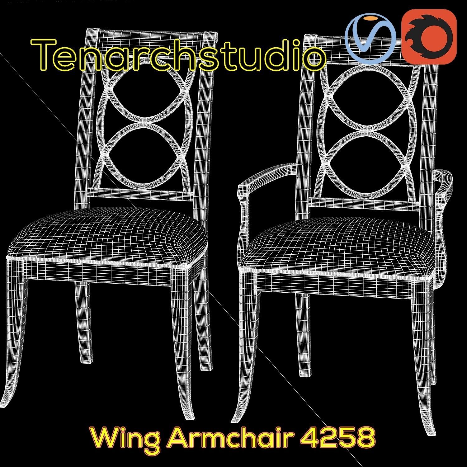 tenarchstudio Baratta Asher Chair 4260 render ready vray corona 3D ...