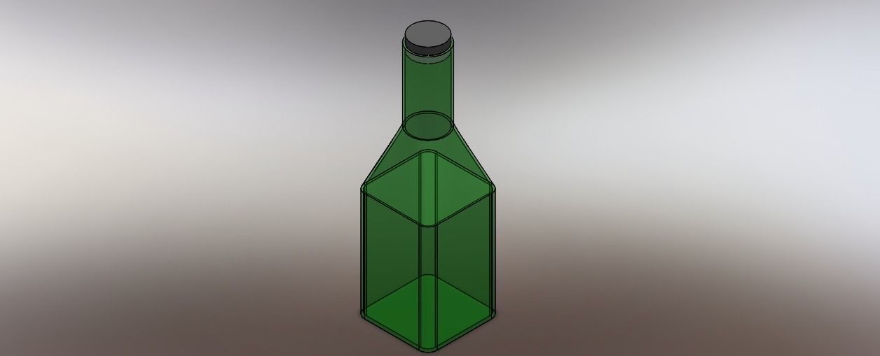 Fancy bottle-Oil bottle free 3D model | CGTrader