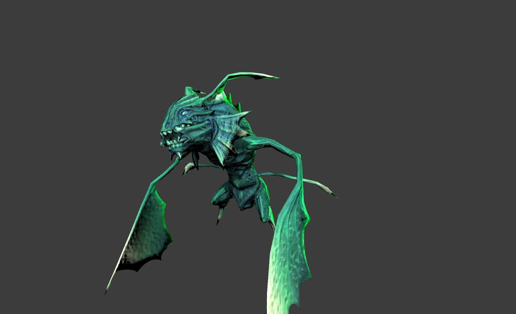 3D model Flying Lizard Mutant Bat VR / AR / low-poly | CGTrader