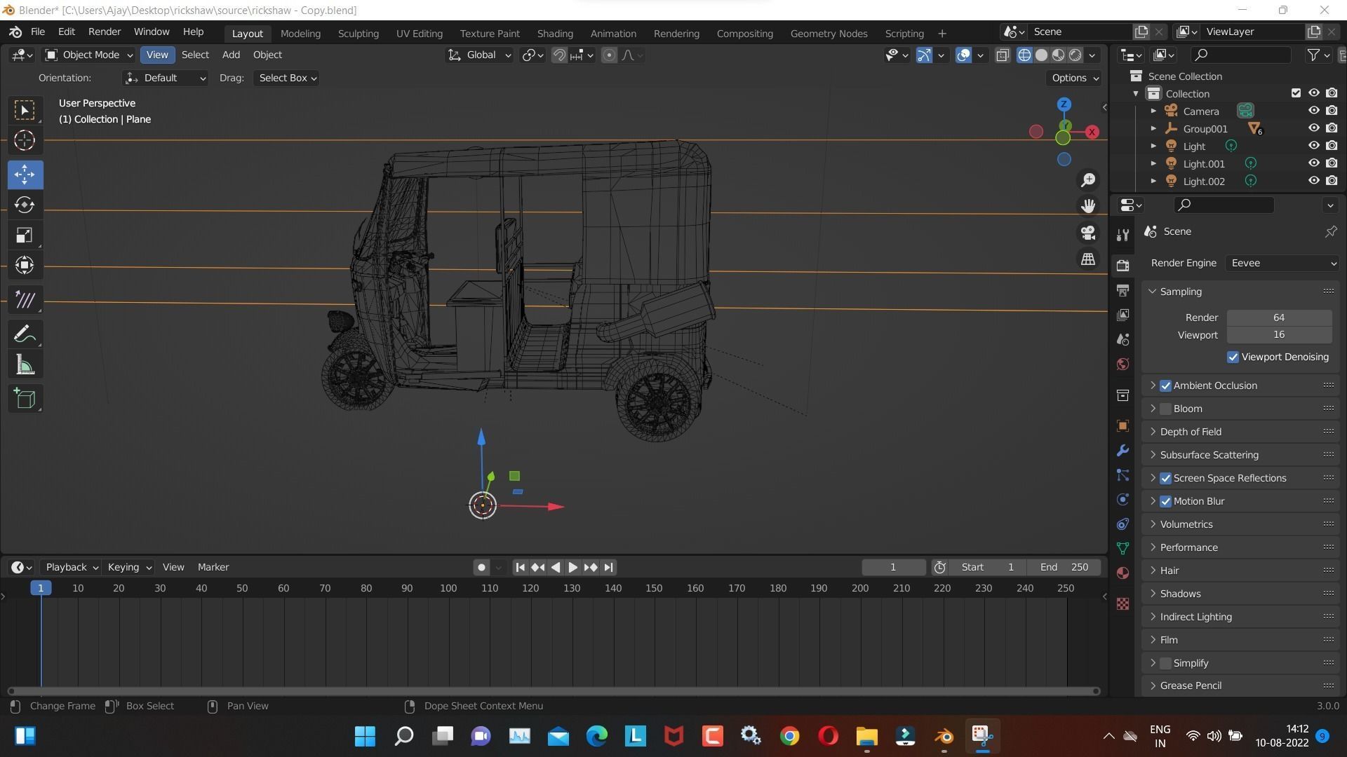 3D model rickshaw 3D model Render in blender VR / AR / low-poly | CGTrader
