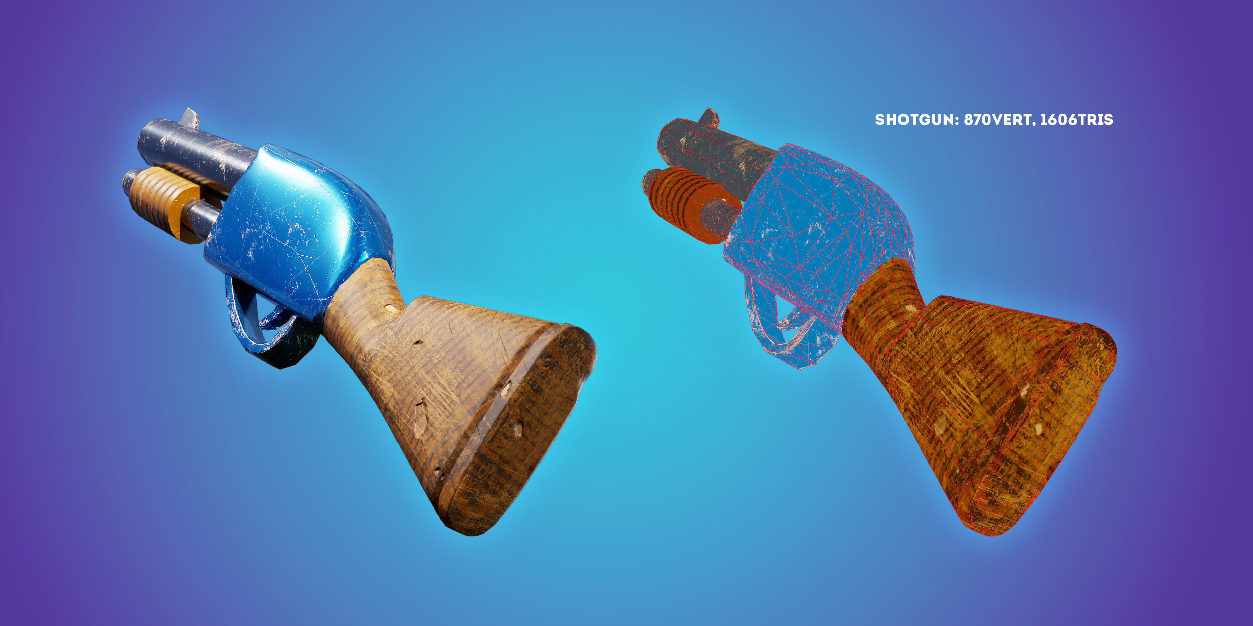 3D model Shotgun from Worms VR / AR / low-poly | CGTrader