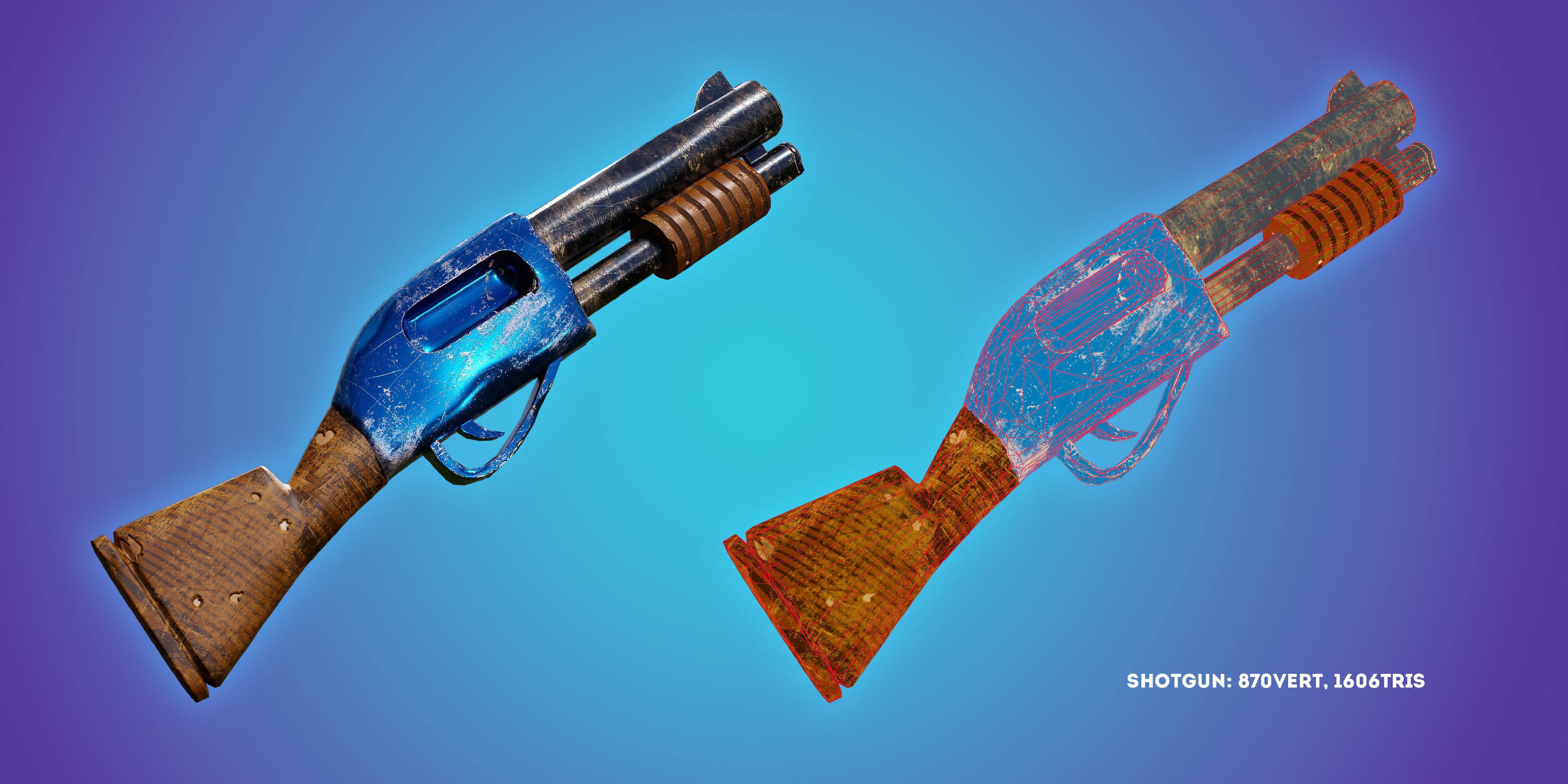 3D model Shotgun from Worms VR / AR / low-poly | CGTrader